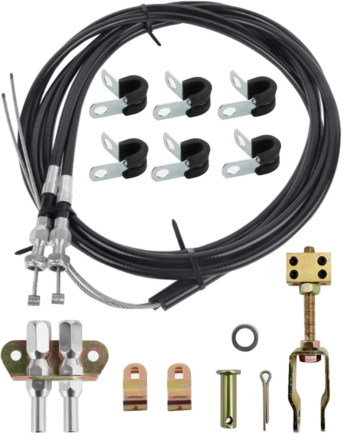 Amazon.com: JEGS Universal Emergency Brake Cable Kit | Works w/Disc or ...