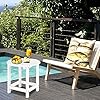 Amazon.com : LZRS Round Adirondack Patio Side Table End Table, Outdoor ...