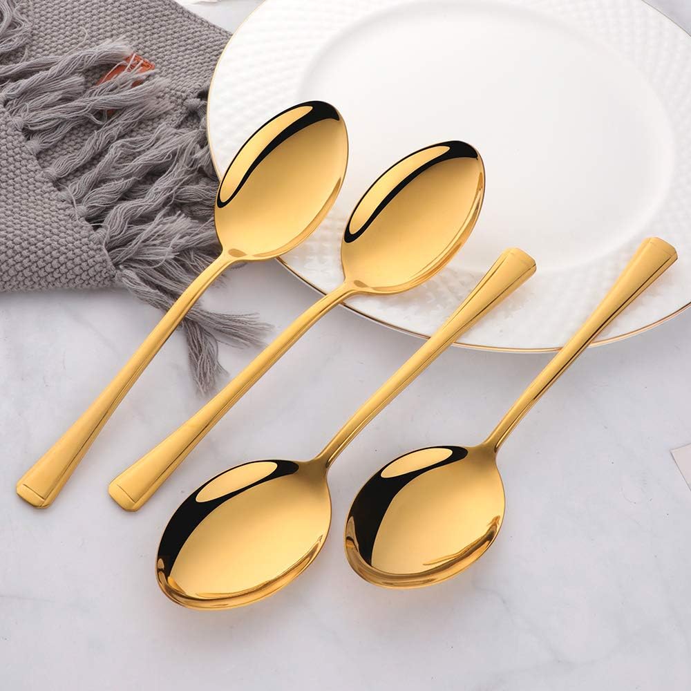 Meisha Dinner Spoons, 12-Piece Harley Pattern Stainless Steel ...