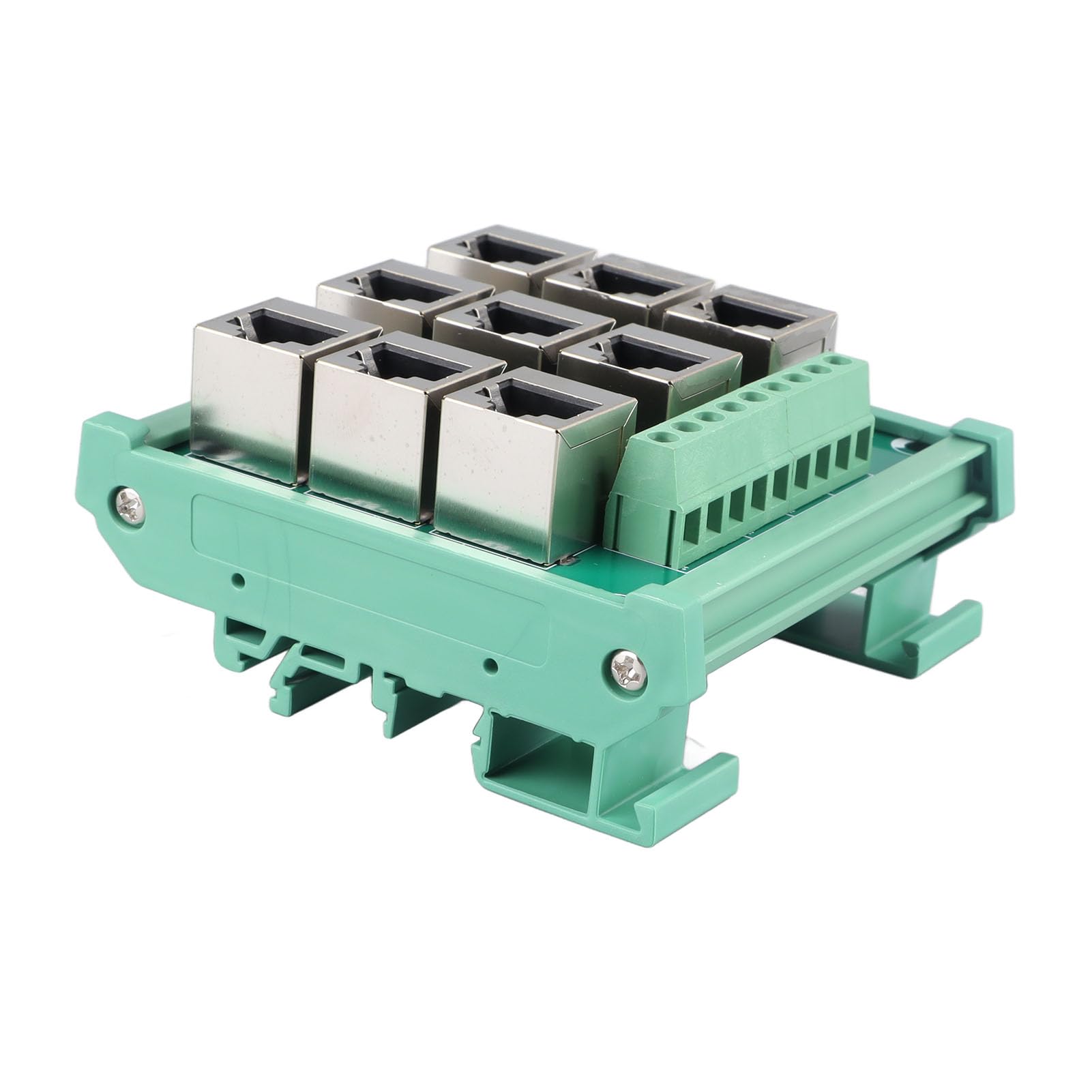 Amazon.com: RJ45 8p8c Jack 9-Way Buss Board, Din Rail Mount Ethernet ...
