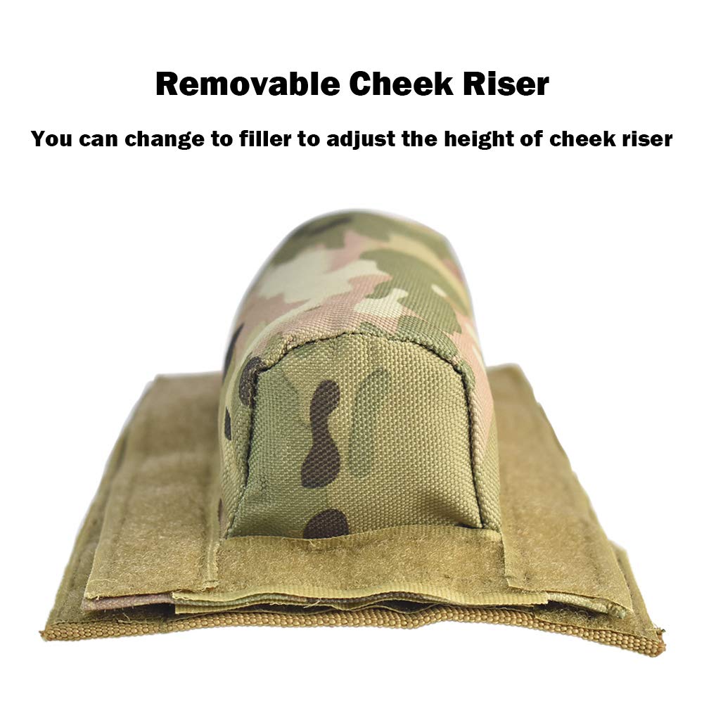 Risunpet Rifle Cheek Riser Tactical Rifle Buttstock Cheek Riser and ...