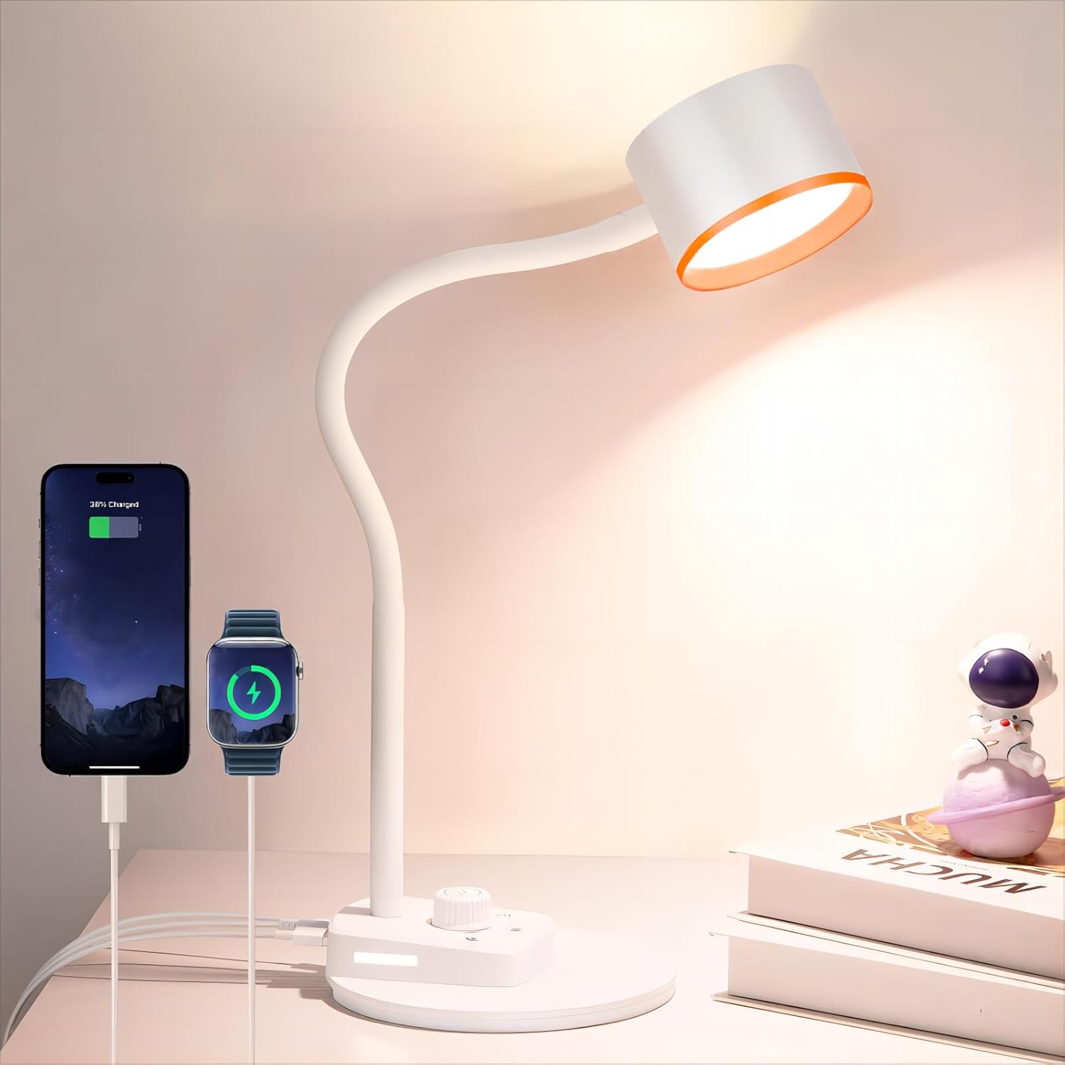 LiFMIRA LED Desk Lamp, 1200LM for Home Office, Fully Dimmable Bedside ...