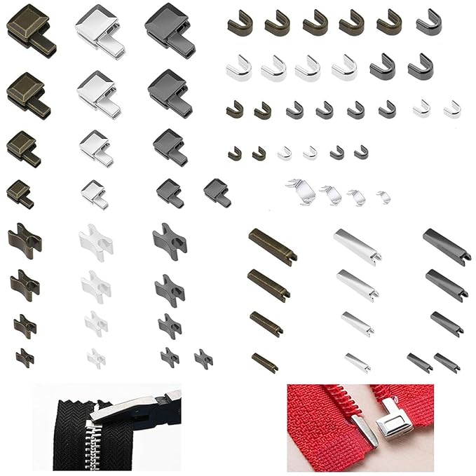 HASTHIP® Zipper Repair Kit 13 Sets Metal Retainer Insertion Pins ...