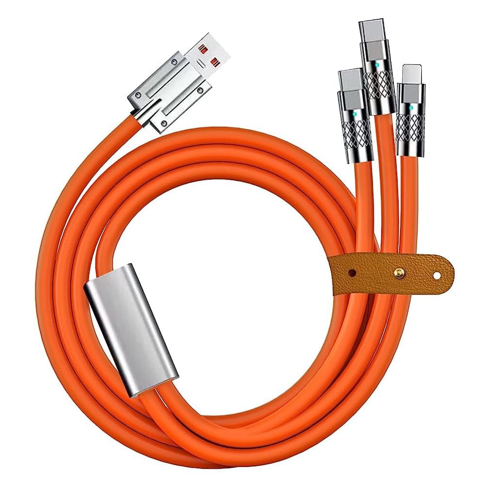 ZORBES 3 In 1 Usb Charging Cable For Iphone 120W Fast Charge Cord With ...