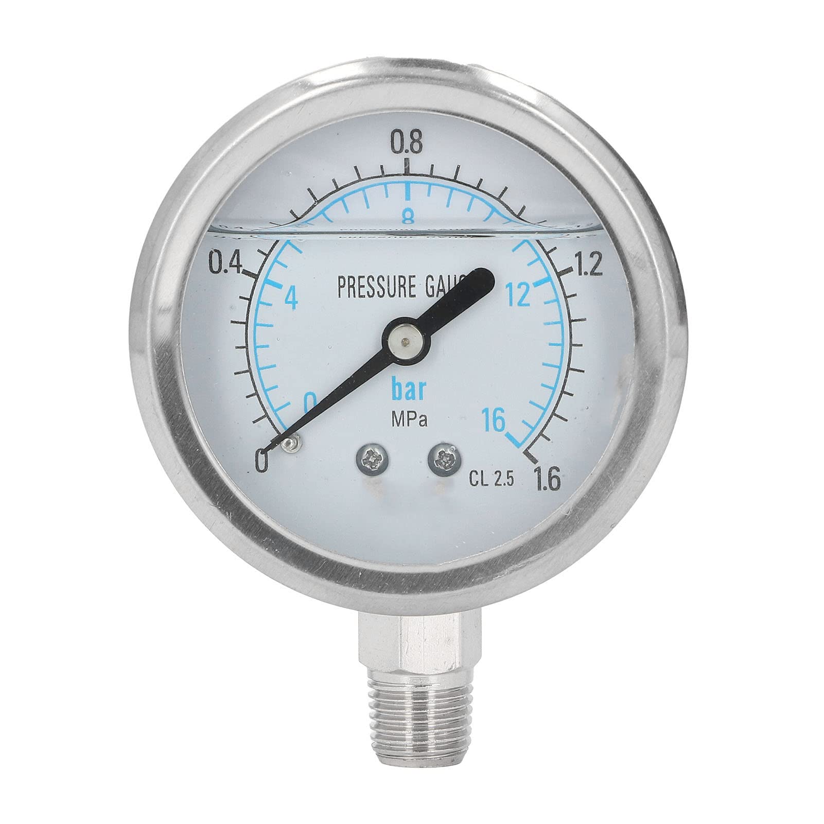 Buy Water pressure gauge, stable 0-1.6MPa oil pressure gauge Stainless ...