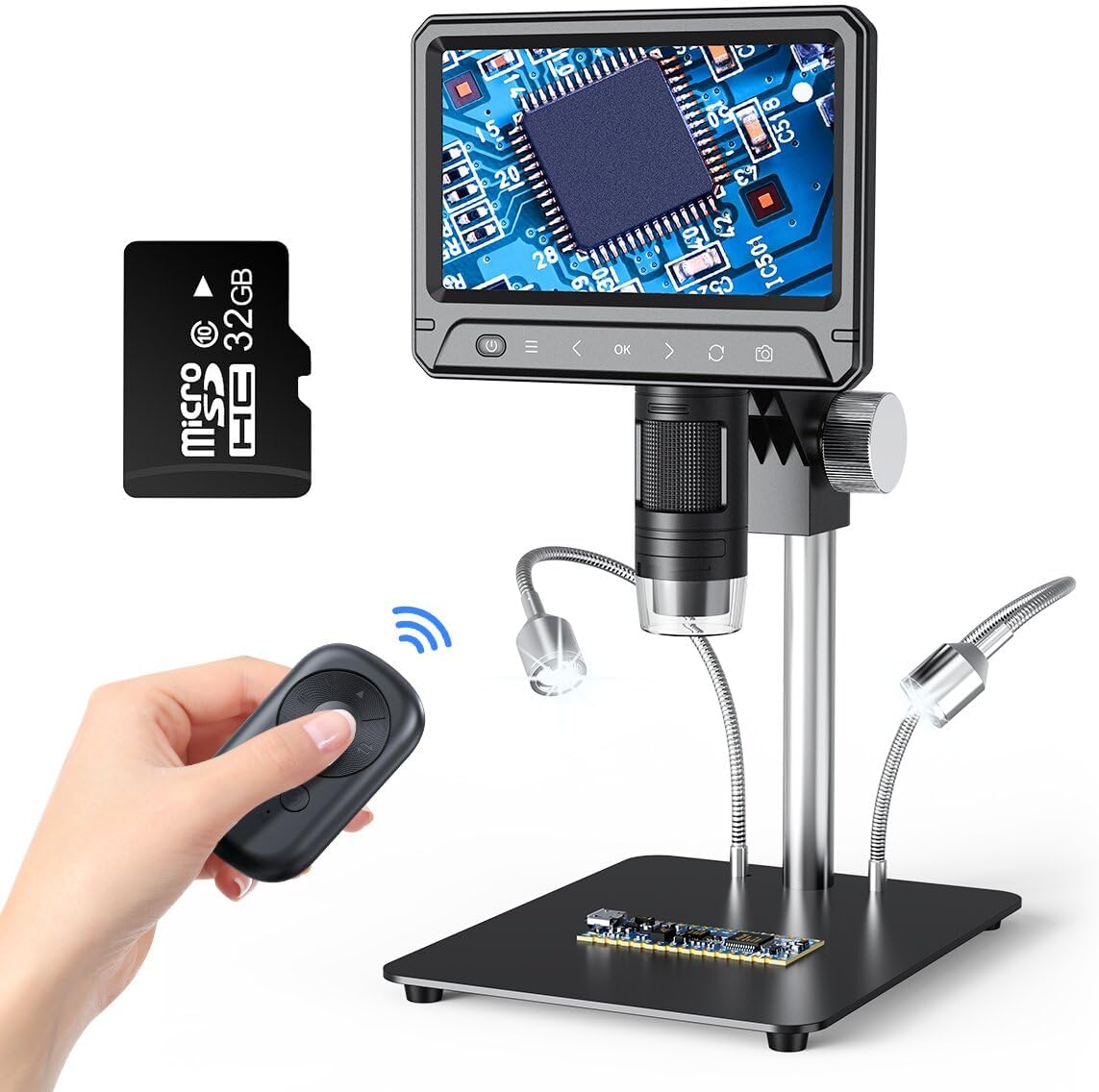 Amazon.com : Ashfly 7" LCD Digital Microscope, Coin Microscope with ...