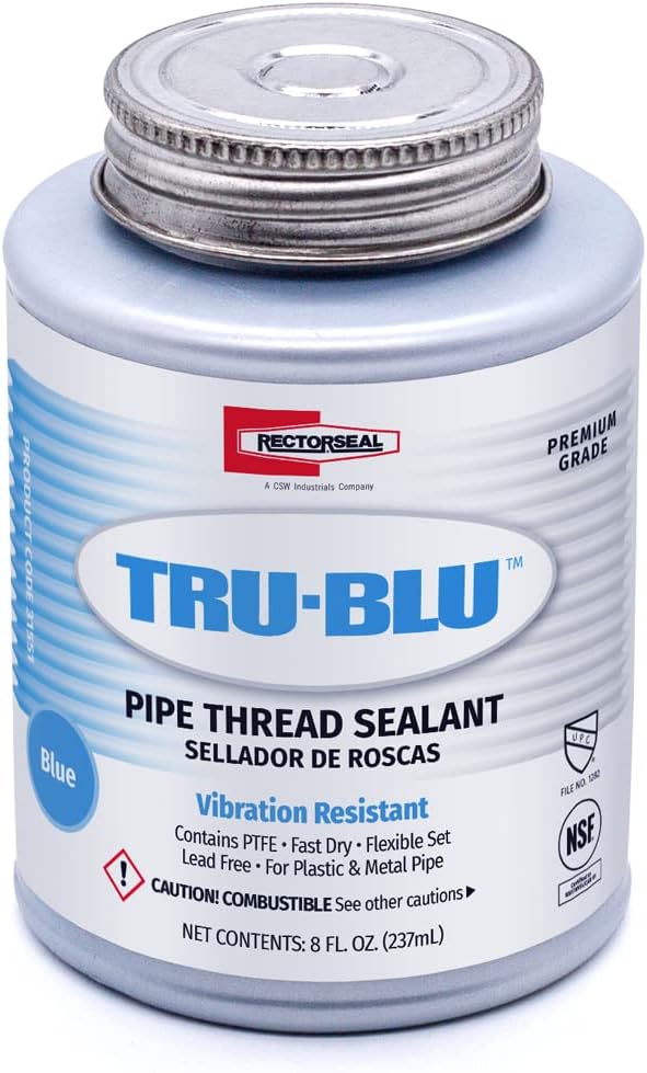 Amazon.com: Rectorseal 31551 1/2 Pint Brush Top Tru-Blu Pipe Thread ...