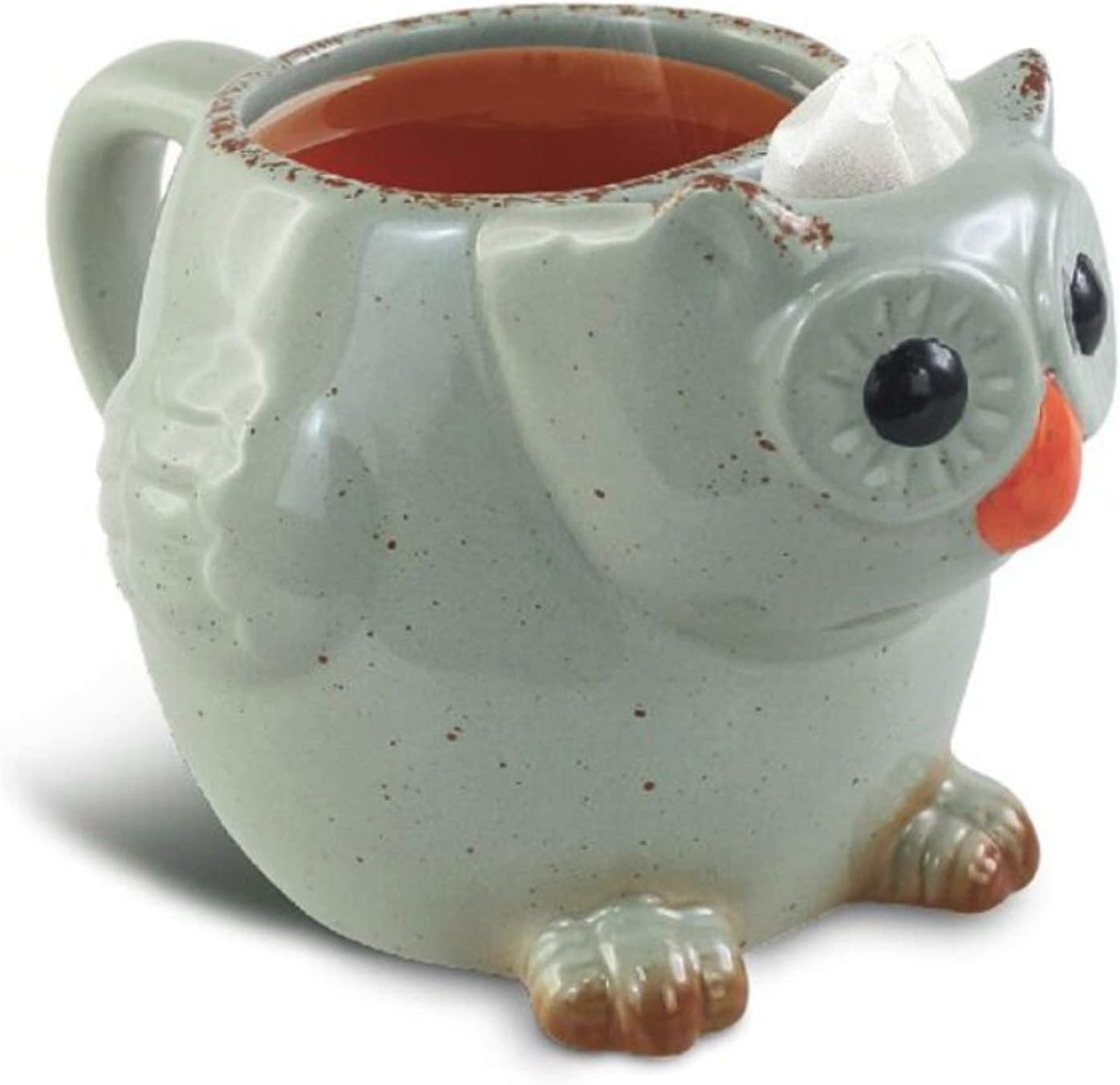 Amazon.com: Creative Co-Op 16 oz. Stoneware Mug with Tea Bag Holder ...