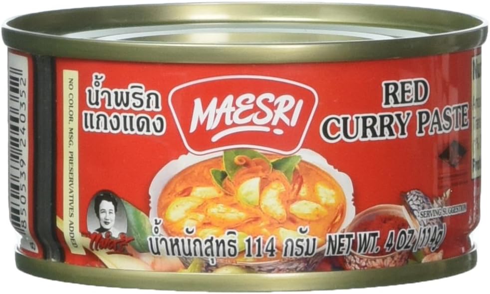Amazon.com : Maesri Thai Green Curry Paste - 4 Oz (Pack of 4) : Curry ...