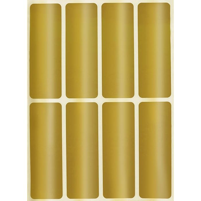 Buy Royal Green Writable Rectangular Labels, 1 x 3 inch, Metallic Gold ...