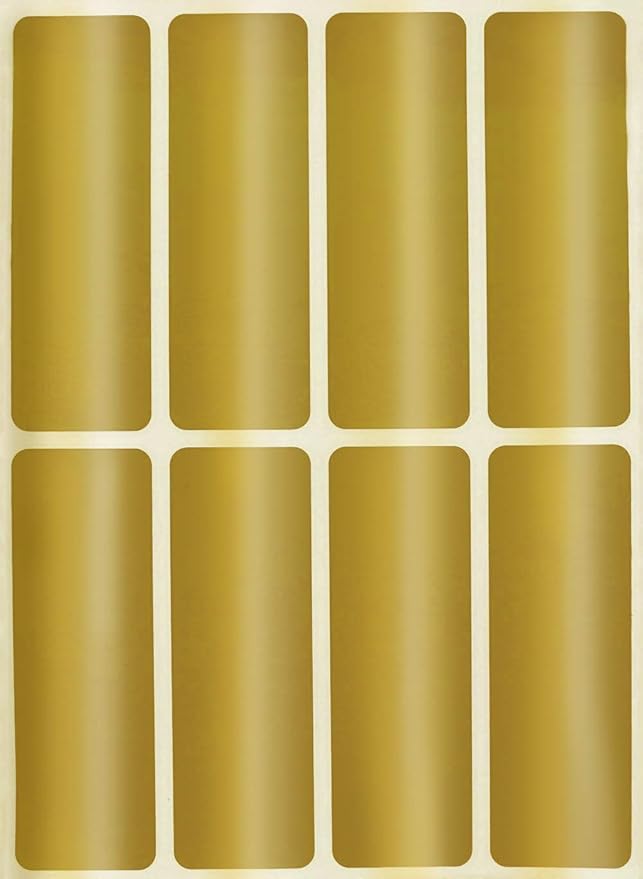 Amazon.com : Royal Green 1x3 Labels for Color Coding, Metallic Gold ...