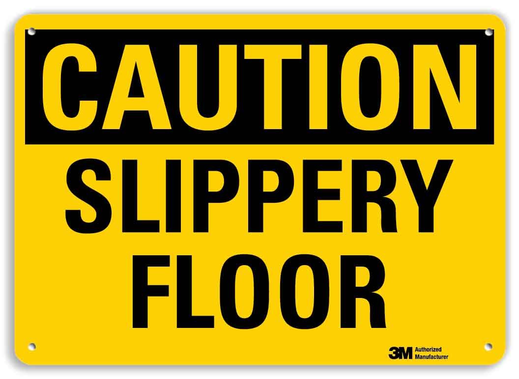 SmartSign “Caution - Slippery Floor” Sign | 7" x 10" 3M Reflective ...