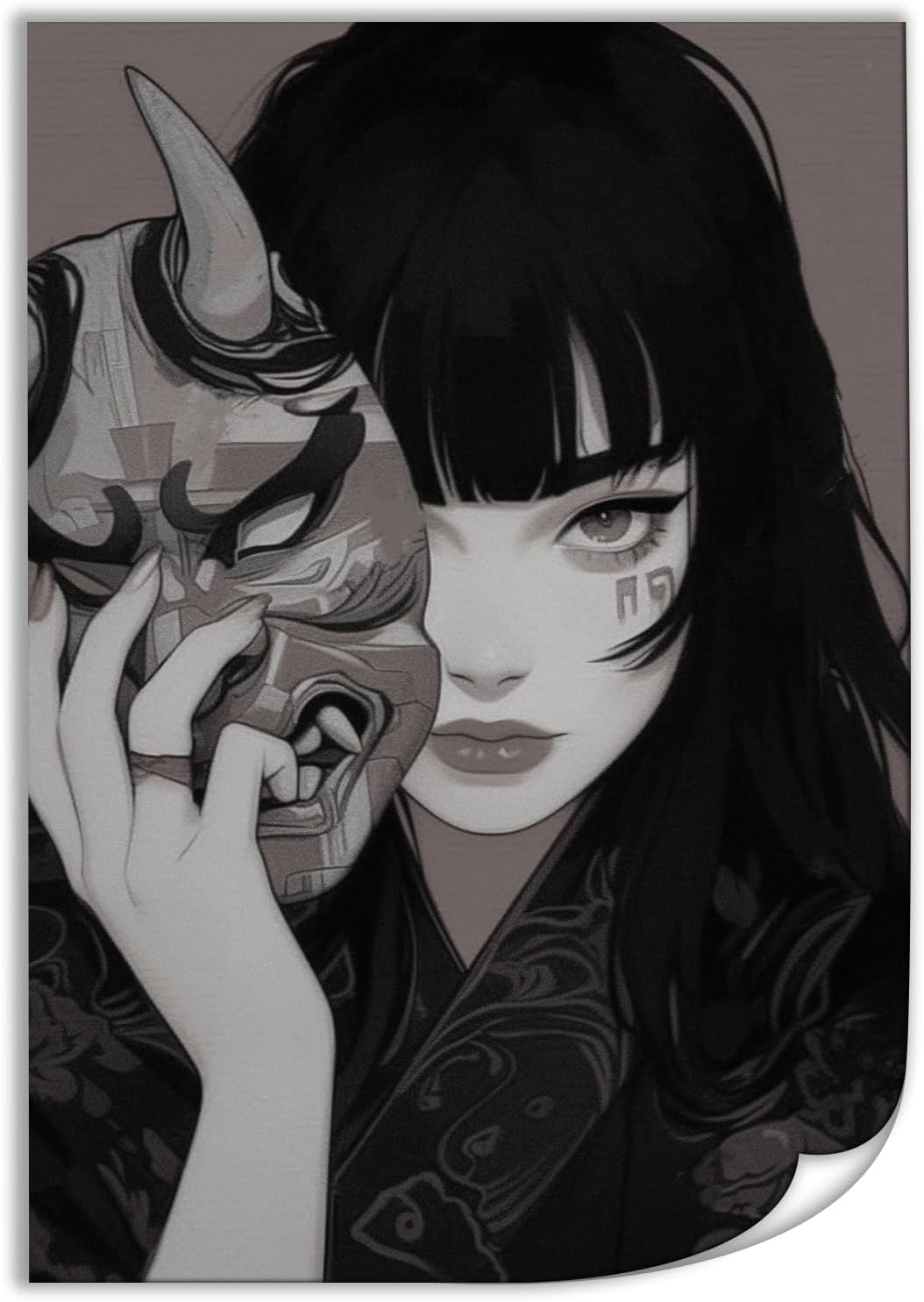 Amazon.com: Anime Cool Retro Japanese Female Samurai Girl Poster ...