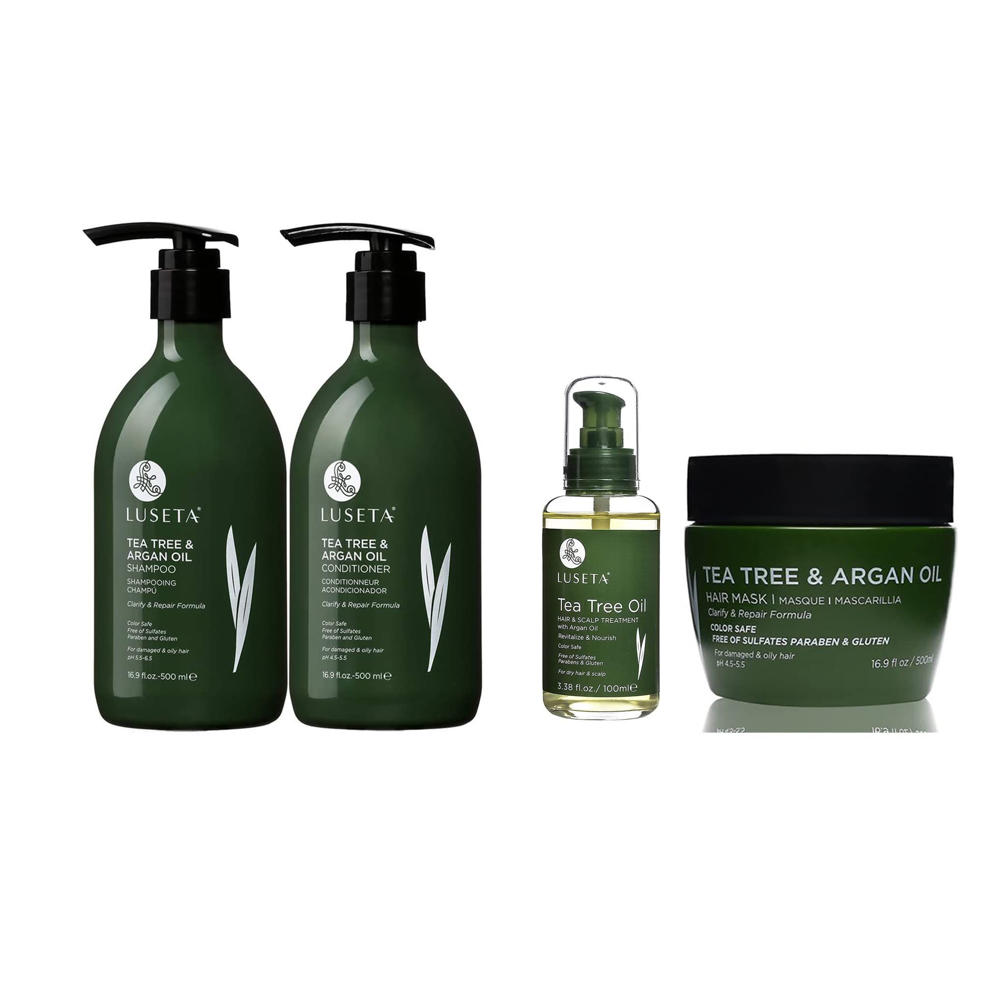 Amazon.com: Tea Tree Set with Hair Oil Sreum and Hair Mask : Beauty ...