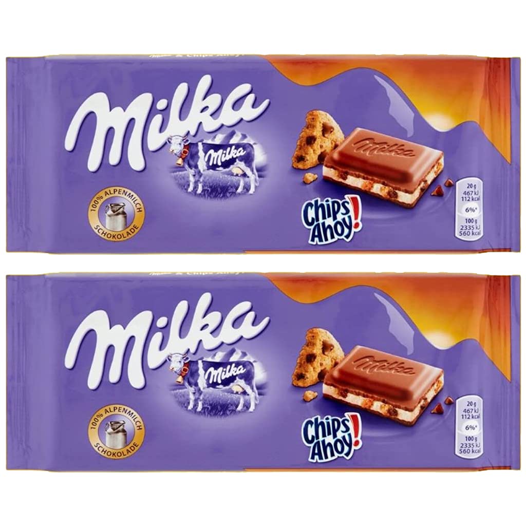Milka Chips Ahoy Chocolate Bar 2 Pack, 2 x 100 g : Amazon.in: Grocery ...