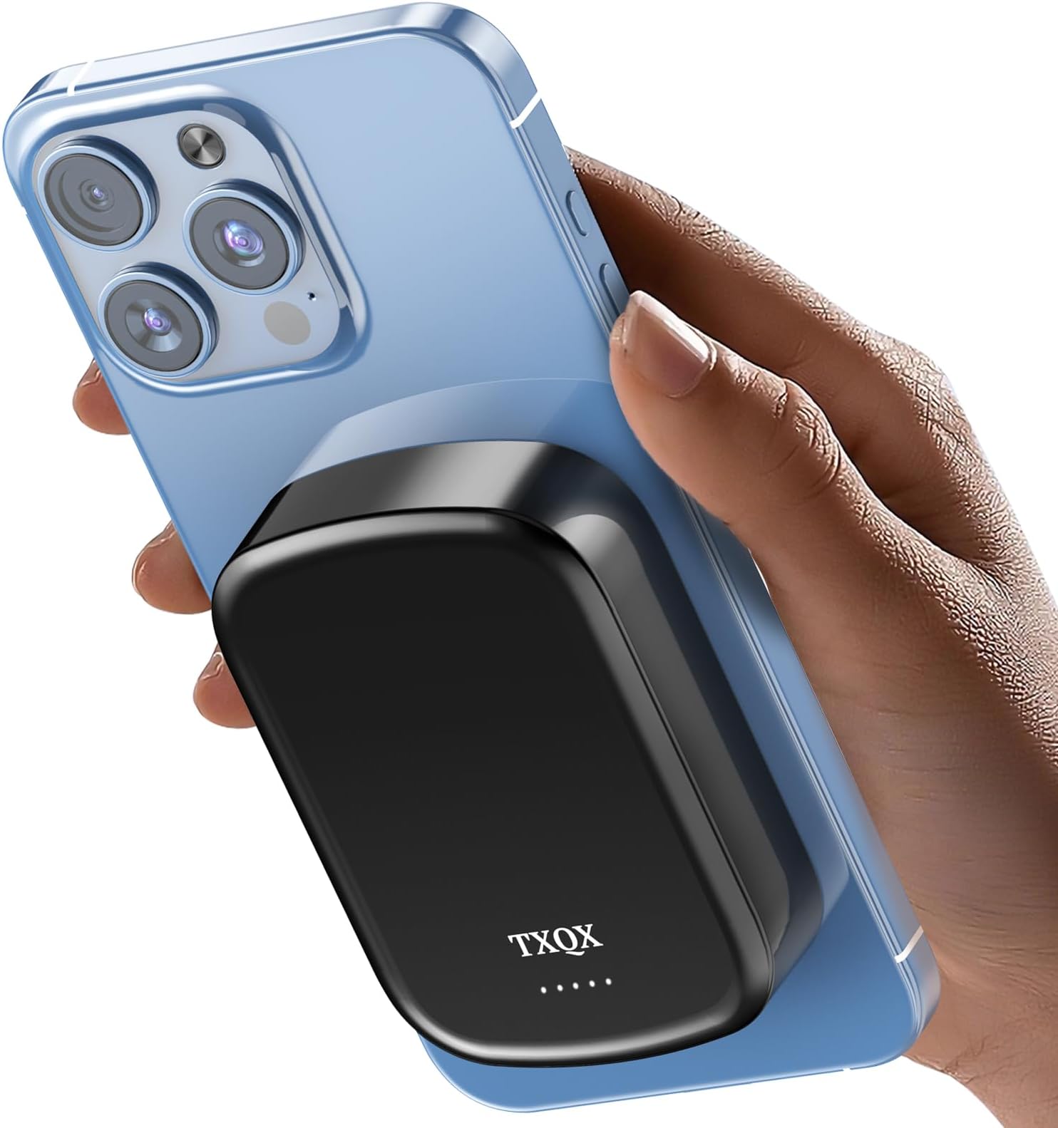 Amazon.com: TXQX Smallest Magnetic Wireless Portable Charger 8000mAh ...