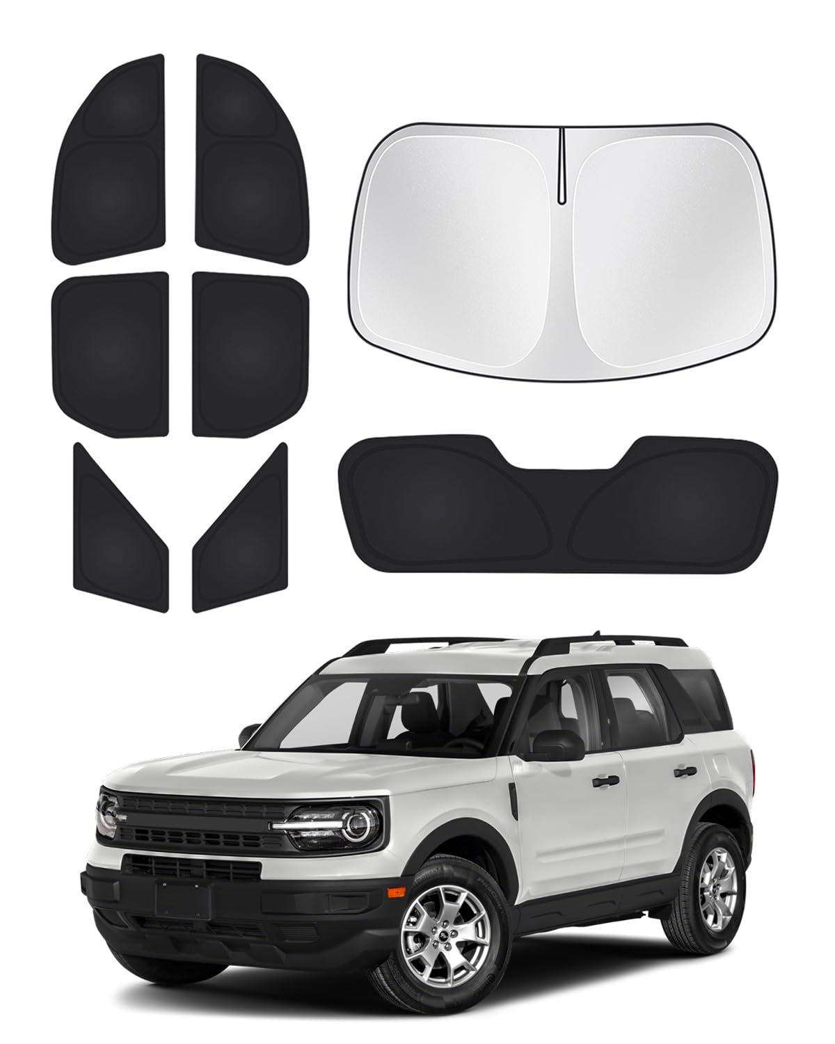 Amazon.com: Canvcle Windshield Sun Shade for Ford Bronco Sport 2021 ...