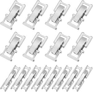 Amazon.com: SUNNYCLUE 1 Box 16Pcs 15mm Silver Folding Clasp Fold Over ...