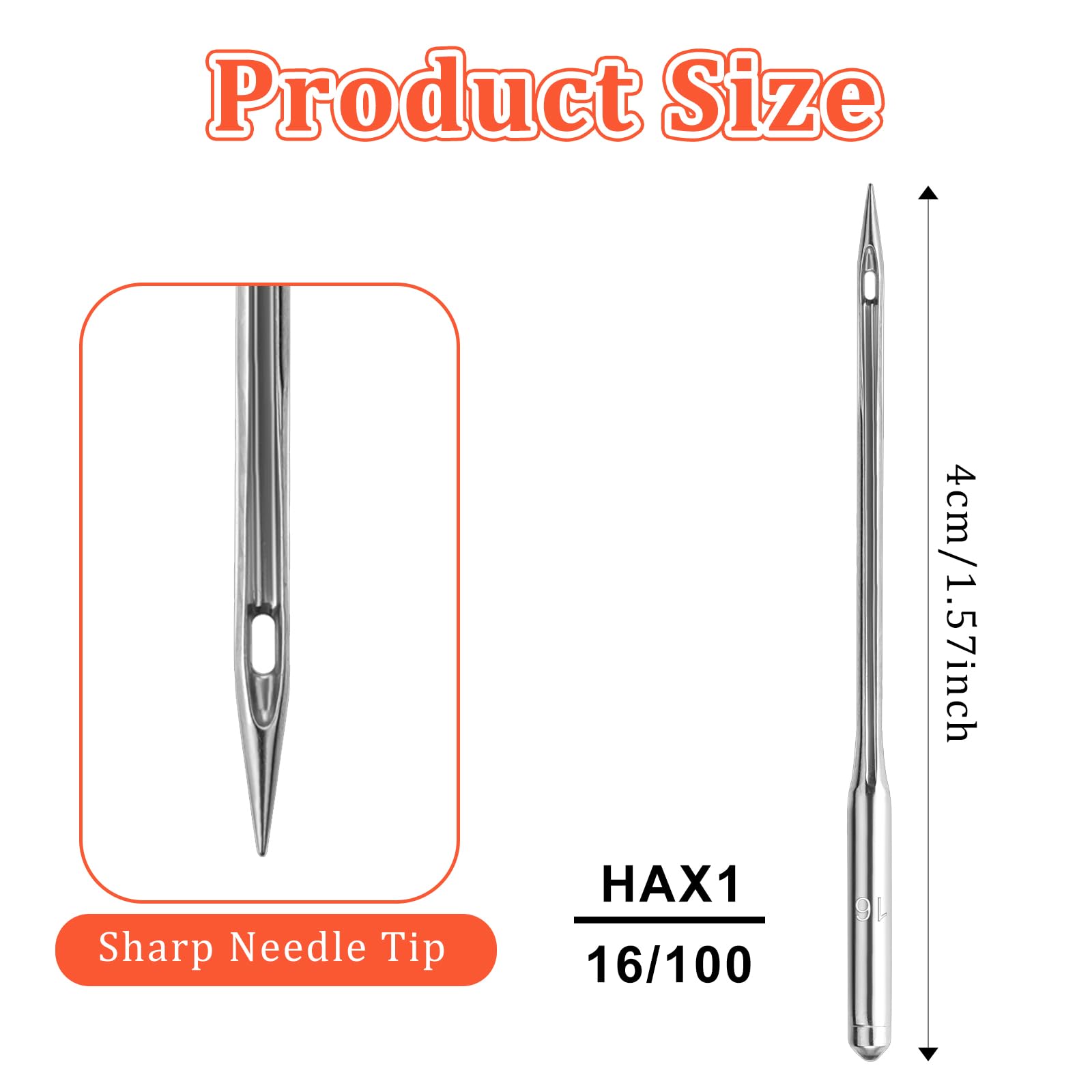 100 PCS Sewing Machine Needles 110/18 Universal Sewing Machine Needle ...