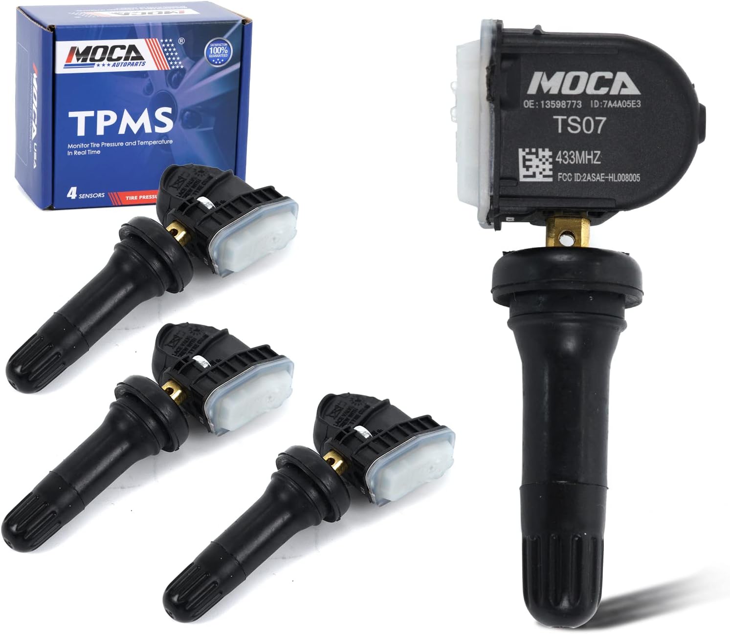 Amazon.com: MOCA 4pcs 433 MHz Tire Pressure Monitoring System (TPMS ...