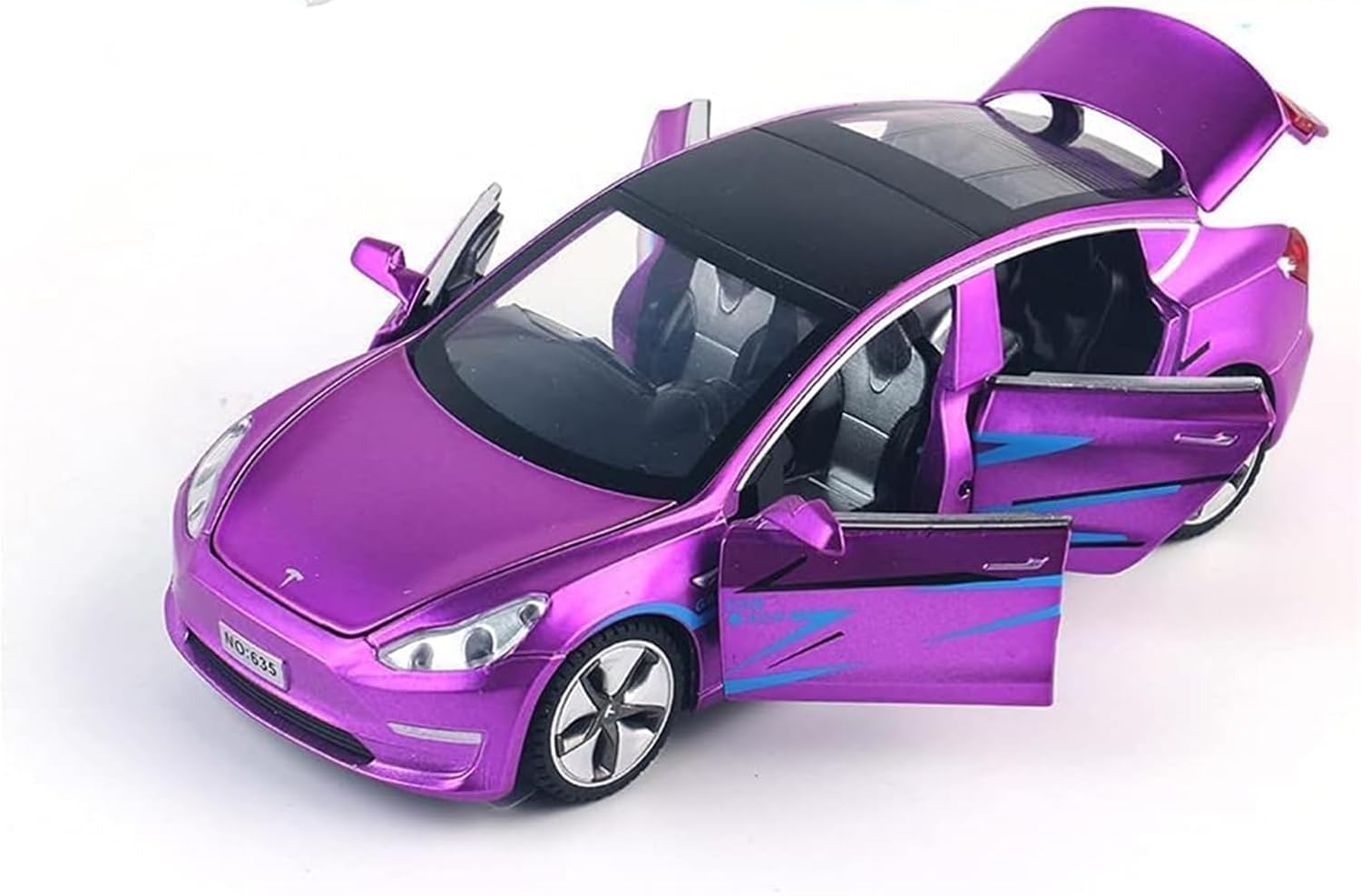 Amazon.com: 1:32 Alloy Tesla X90 Car Model Pull Back Electronic Toys ...