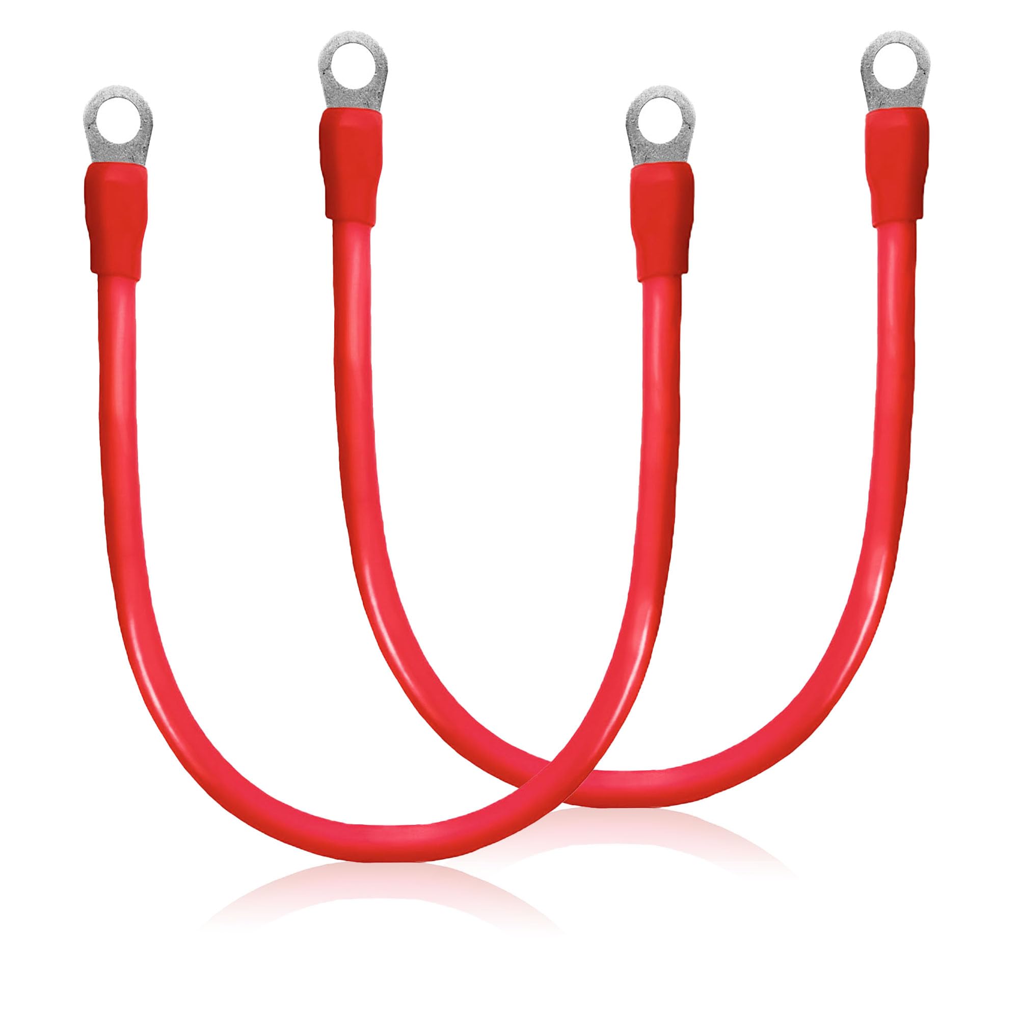 Amazon.co.jp: バッテリーケーブル 増設用並列ケーブル KIV 22sq 赤赤セット【長さ0.3m～5m】【両端丸形圧着端子付 5mm～12mm】 600V 115A 電気機器用 ...