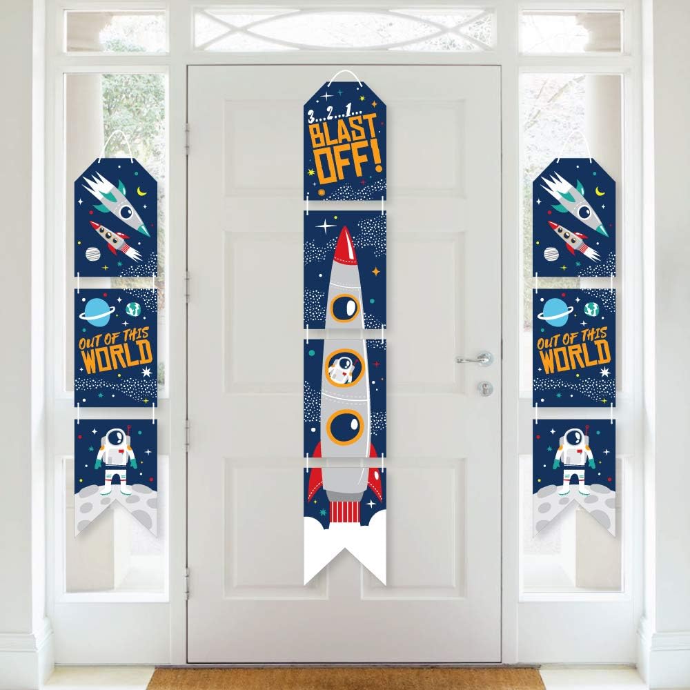 Amazon.com: Big Dot of Happiness Blast Off to Outer Space - Hanging ...