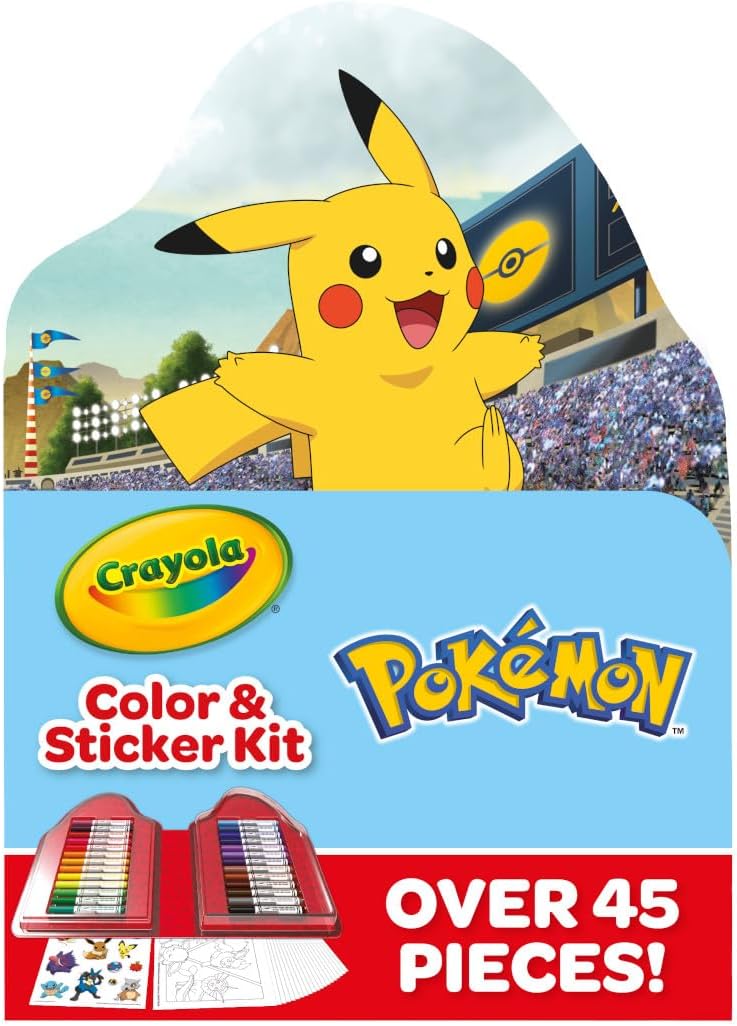 Amazon.com: Crayola Pokémon Imagination Art Set (115pcs), Kids Art Kit ...