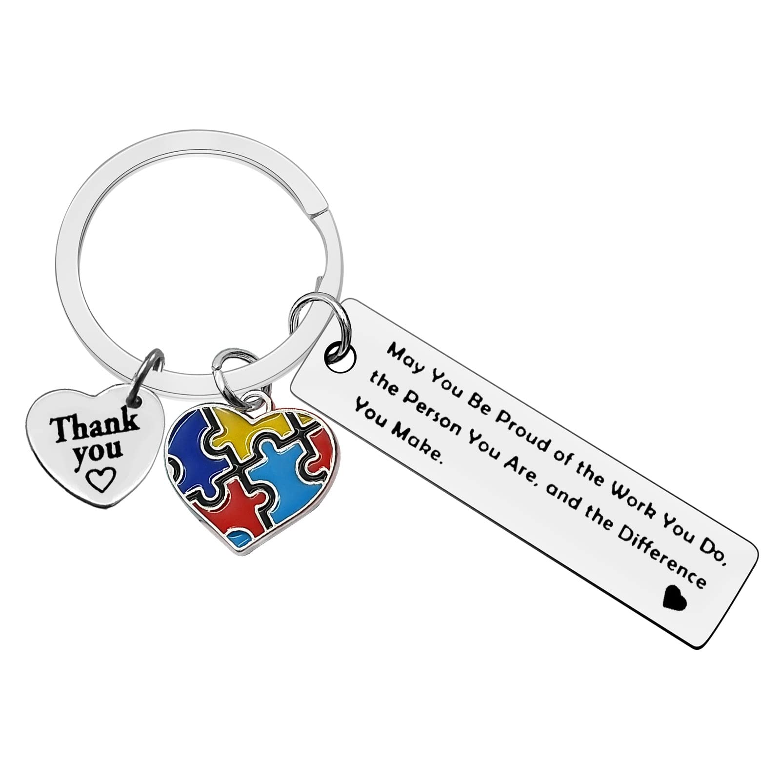 Amazon.com: Xiahuyu Autism Awareness Gifts Keychain Autism Teacher ...
