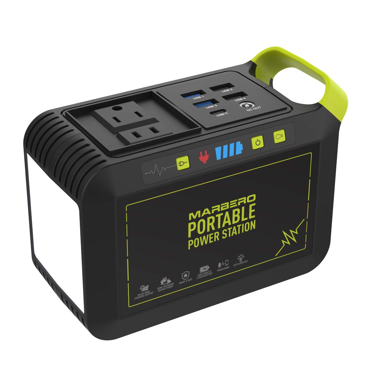MARBERO 88Wh Portable Power Station 24000mAh Camping Solar Generator ...