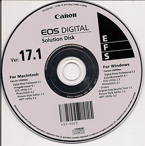 Canon EOS Digital Solution Disk Ver. 17.1: CaNon: Amazon.com: Books