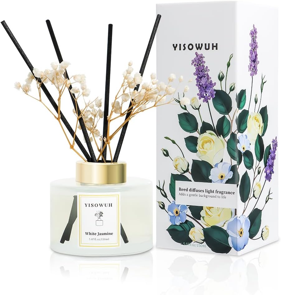 Amazon.com: YISOWUH Reed Diffuser Set,5.07 fl oz (150 ml) - White ...