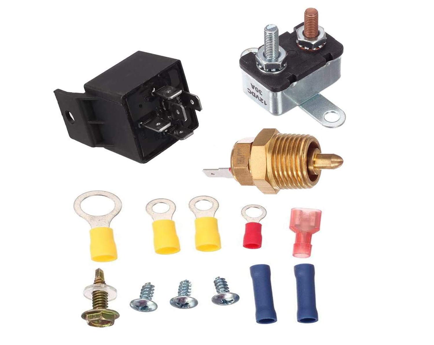 Thermostat Wire 18/8 175-185 Degree Electric Cooling Fan Thermostat Kit ...