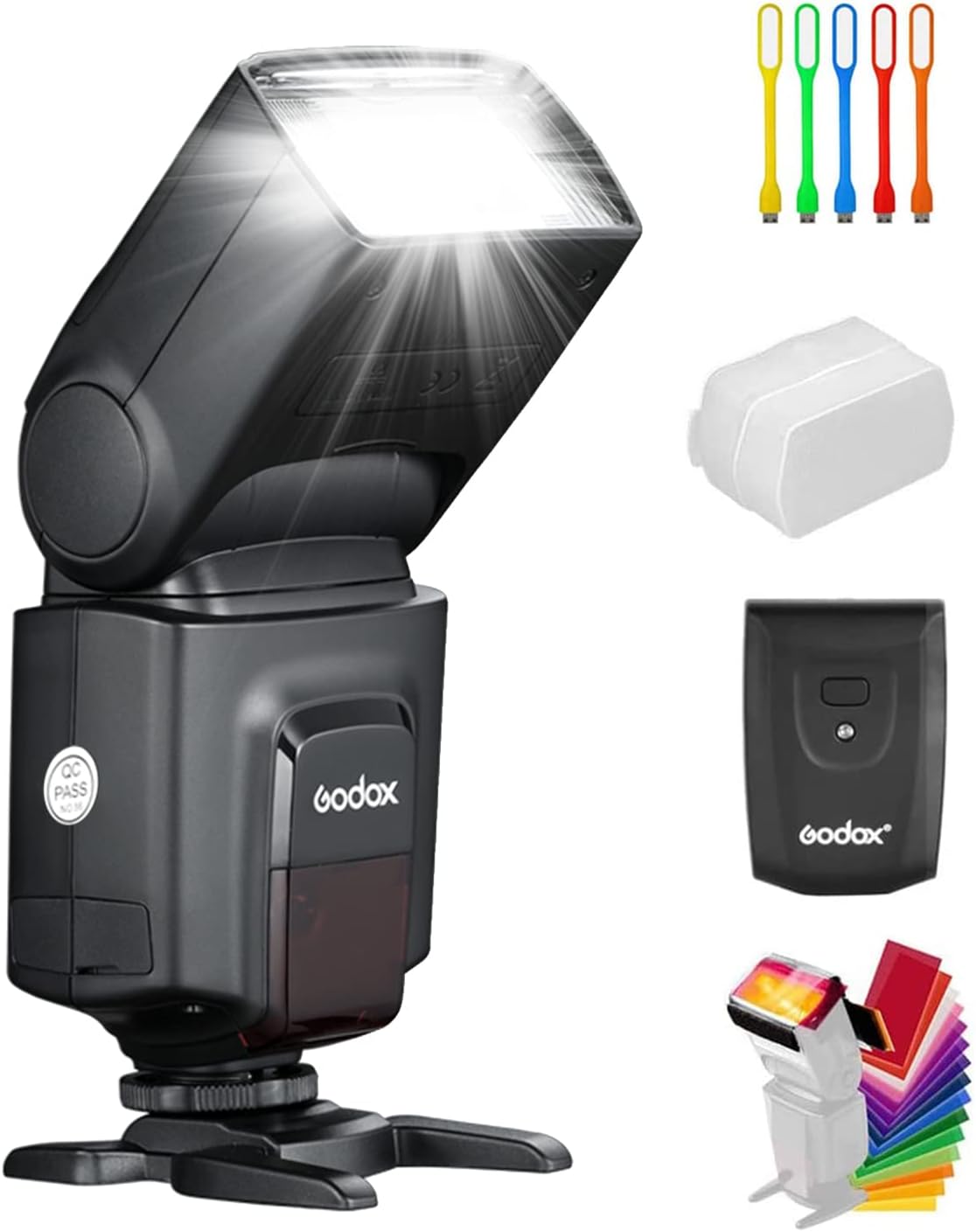 Amazon.com : Powerextra LCD Display Flash Speedlite, 2.4G Wireless ...