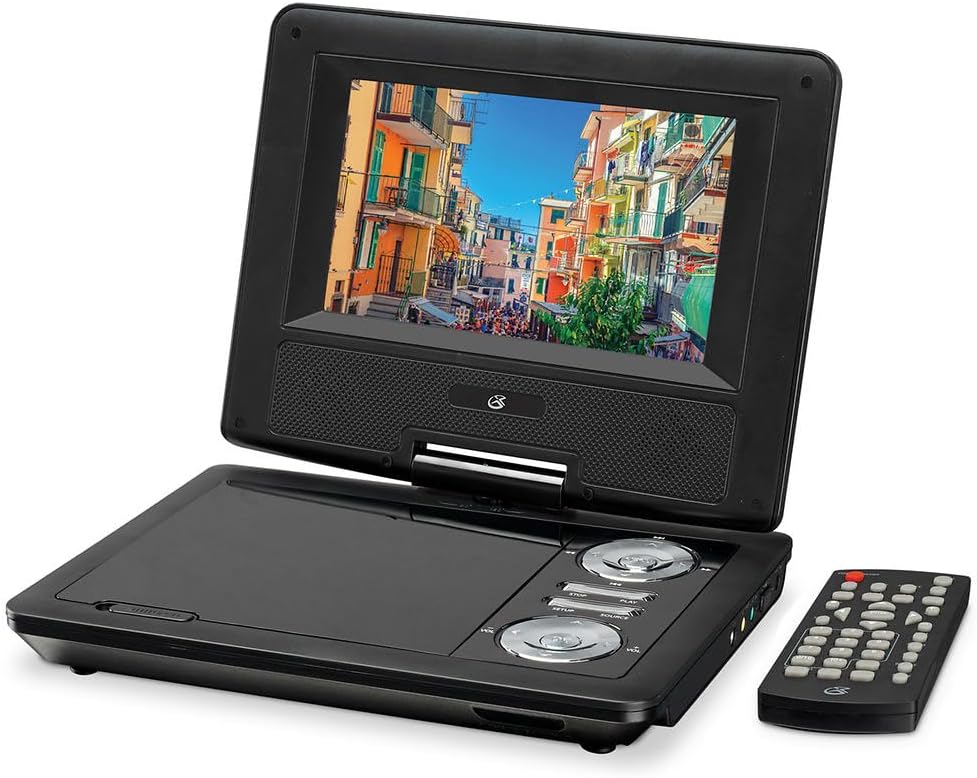 Amazon.com: GPX PD701B PD701B Standard Portable DVD Player with 7-in ...