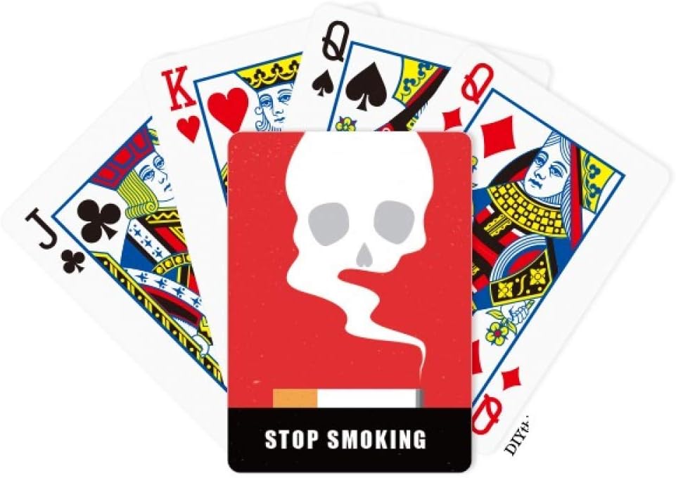Amazon.com: Logo Smoking Cause Deaths Poker Playing Card Tabletop Board ...