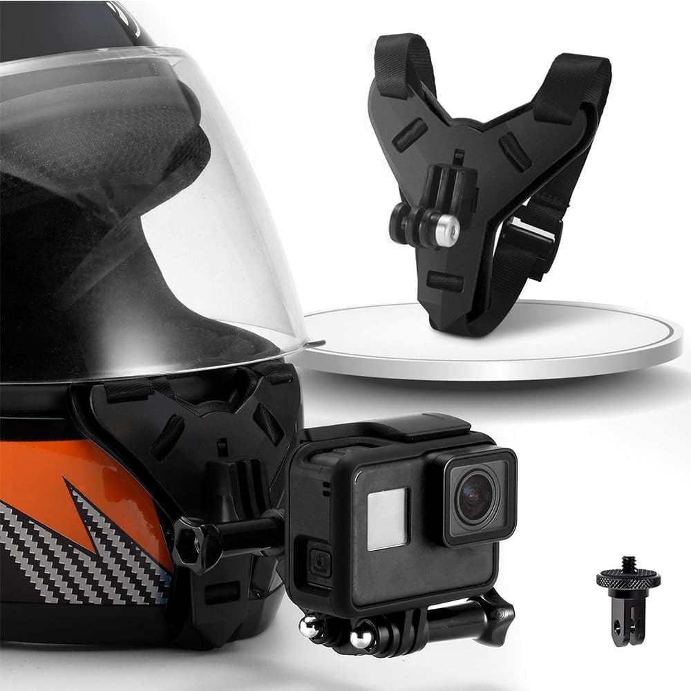 Motorcycle Helmet Chin Strap Mount Compatible with GoPro Hero 12/11/10 ...