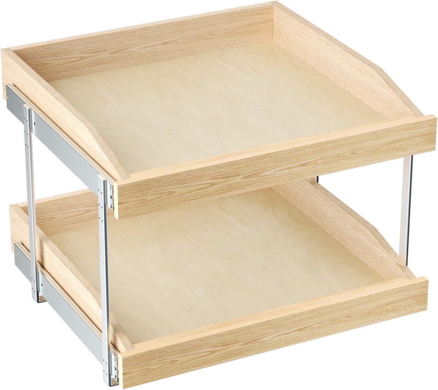 Amazon.com: ROOMTEC 2 Tier Pull Out Cabinet Organizer, Double Tier ...