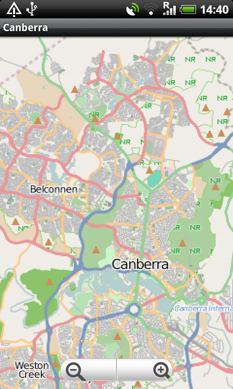 Aplicación Canberra Street Map en Amazon Appstore