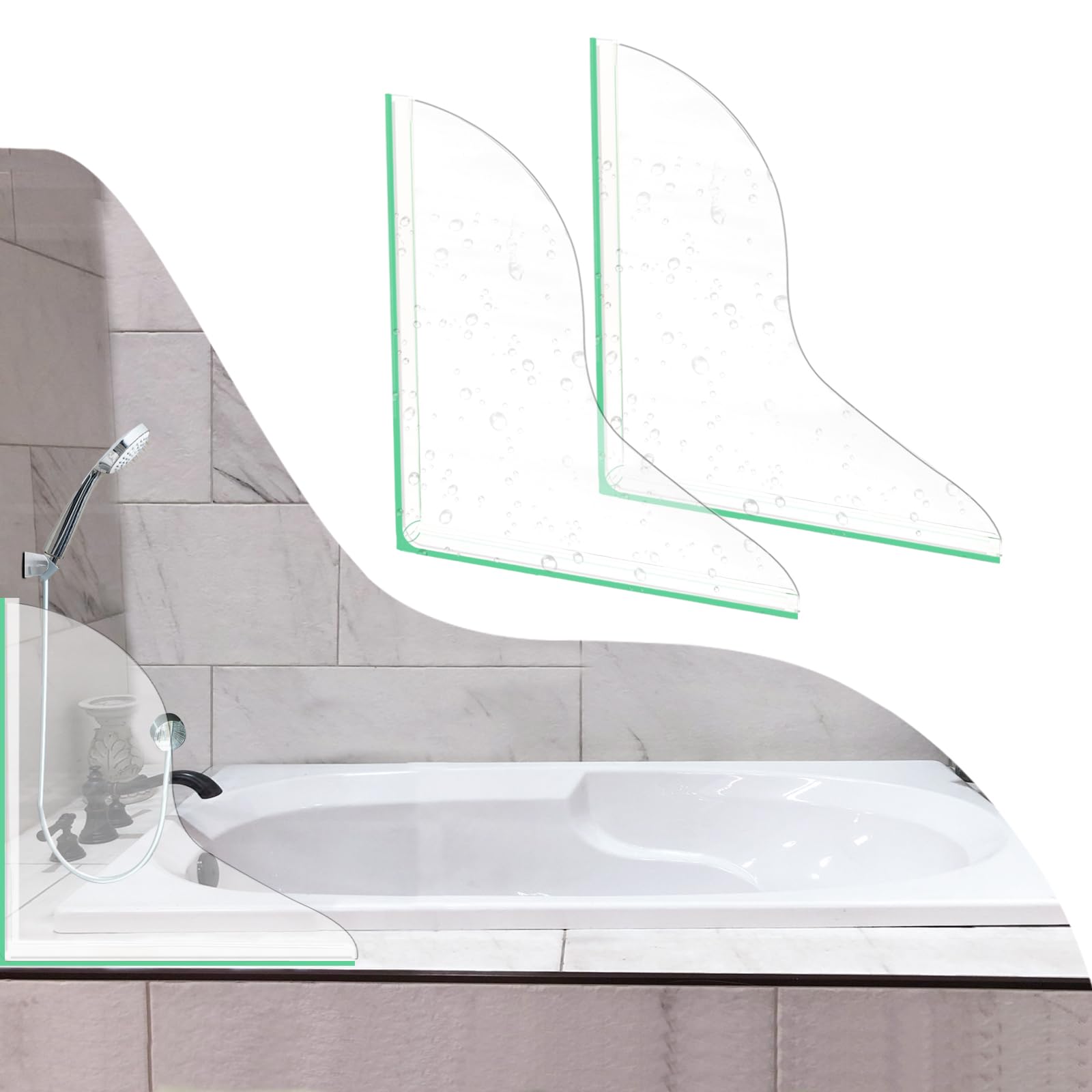 Amazon.com: CENTOLLA Bathtub Splash Guard,Clear Shower Splash Guard ...