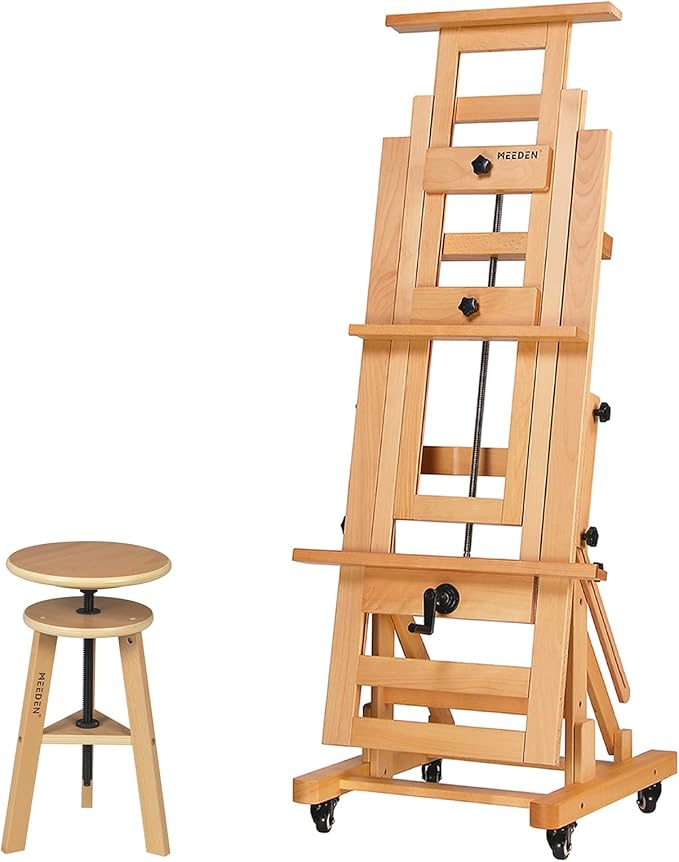 Amazon.com: MEEDEN Extra-Large Crank Easel with Beech Wood Drafting ...