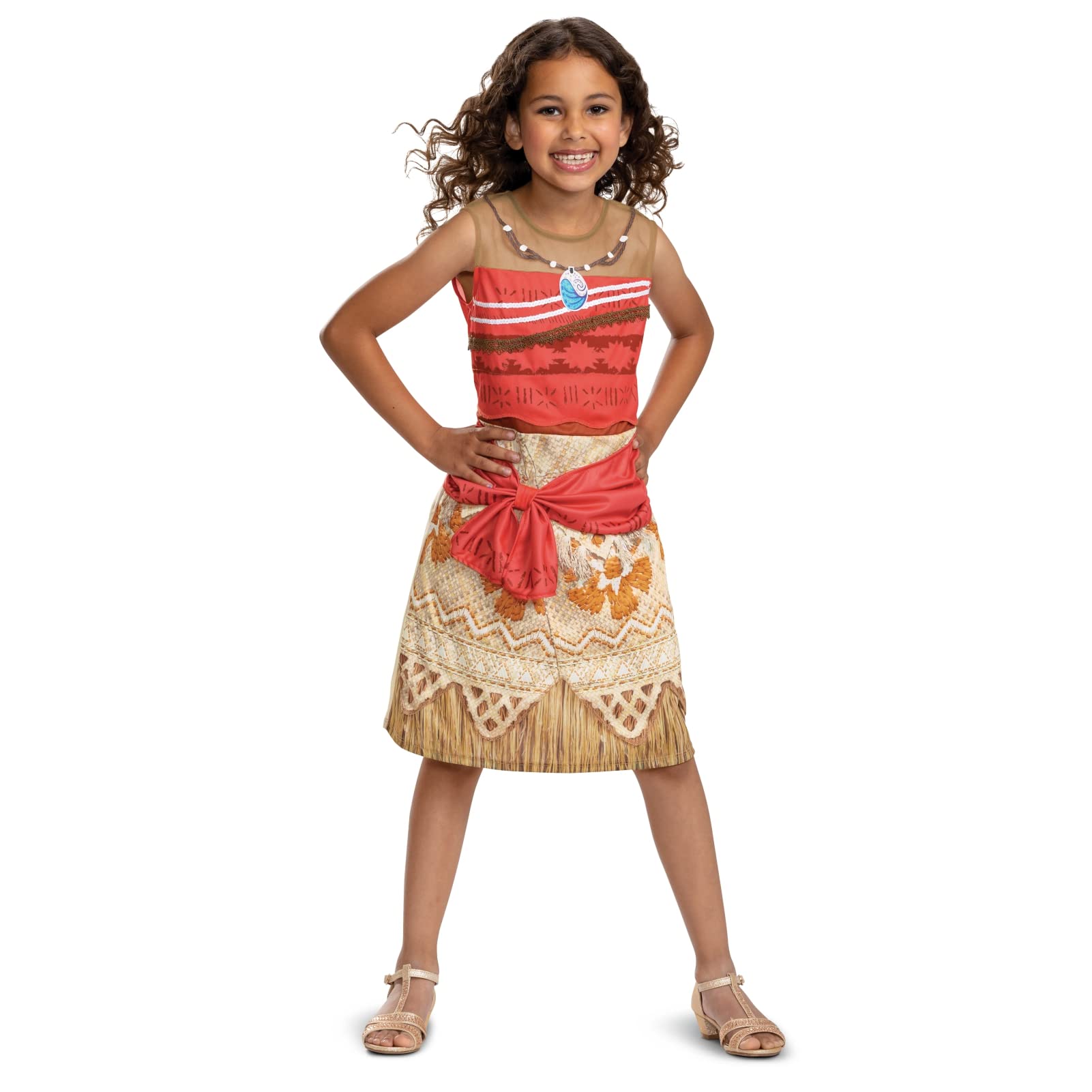 Buy Disney Official Classic Moana Costume Kids, Moana Dress Up for ...