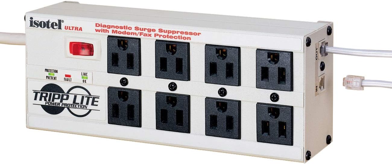 Amazon.com: Tripp Lite Isobar 8 Outlet Surge Protector Power Strip 12ft ...