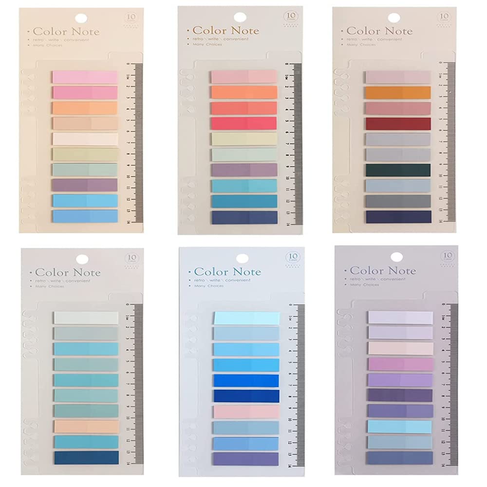 1200 Pcs Sticky Tabs for Annotating, 6 Sheet Tabs 60 Color Multi ...