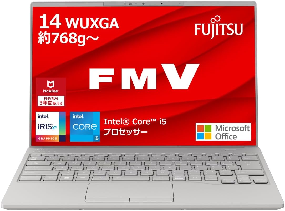 Amazon.co.jp: 【公式】 富士通 ノートパソコン FMV LIFEBOOK WU2/H1 (MS Office 2021/Win 11/14型/Core i3/8GB/SSD ...