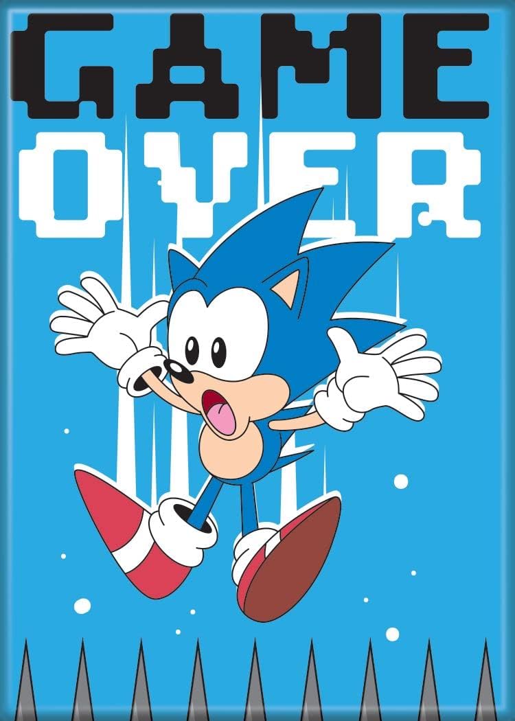 Amazon.com: Ata-Boy Sonic The Hedgehog Magnet - Game Over 2.5" x 3.5 ...
