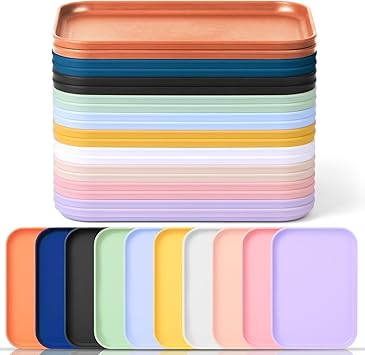 Amazon.com: 20Pack Plastic Fast Food Trays Bulk, Fast Food Trays ...