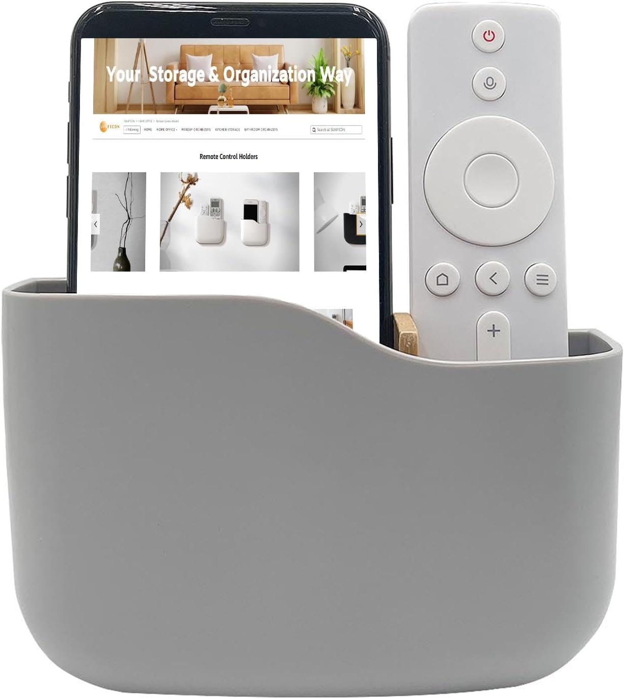 SUNFICON Adhesive Remote Control Holder Universal TV Remote Organizer ...