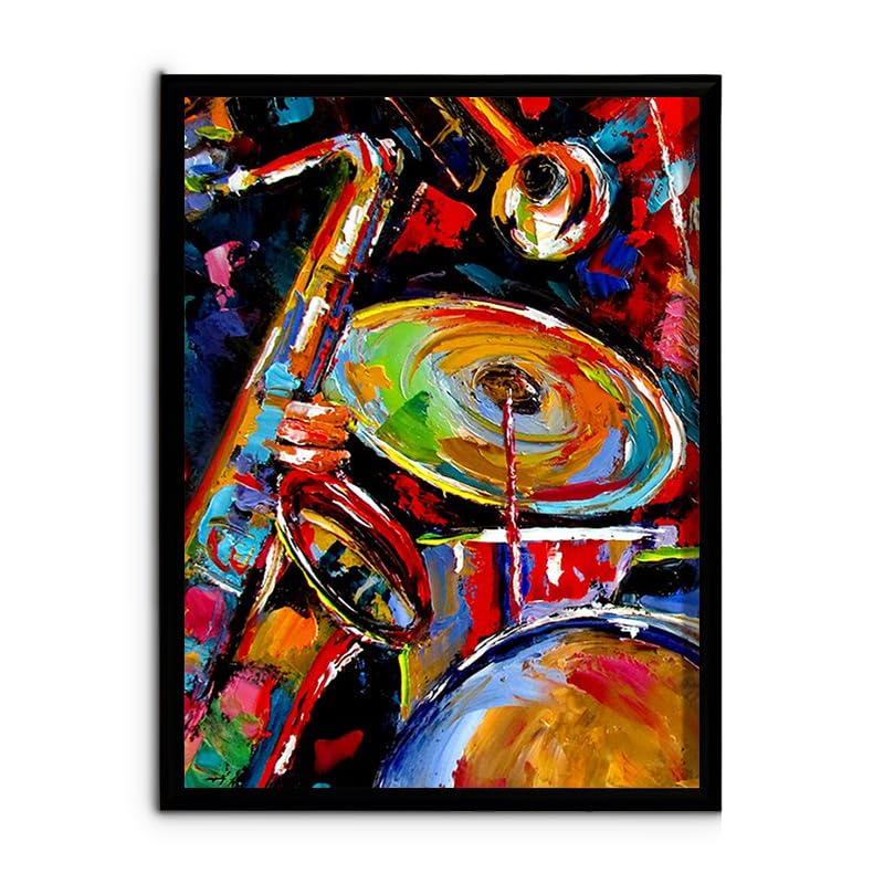 Amazon.com: Newpostersstyle Abstract Jazz Painting Canvas Painting ...