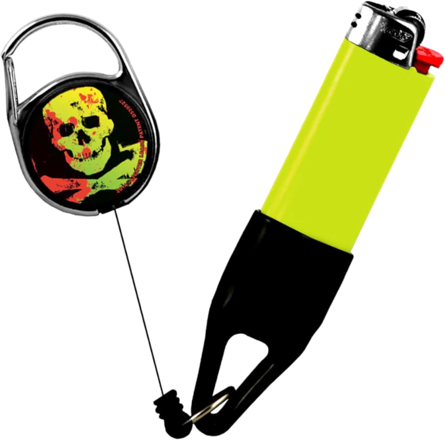 Amazon.com: Premium Lighter Leash Retractable Lighter Holder -Skull ...